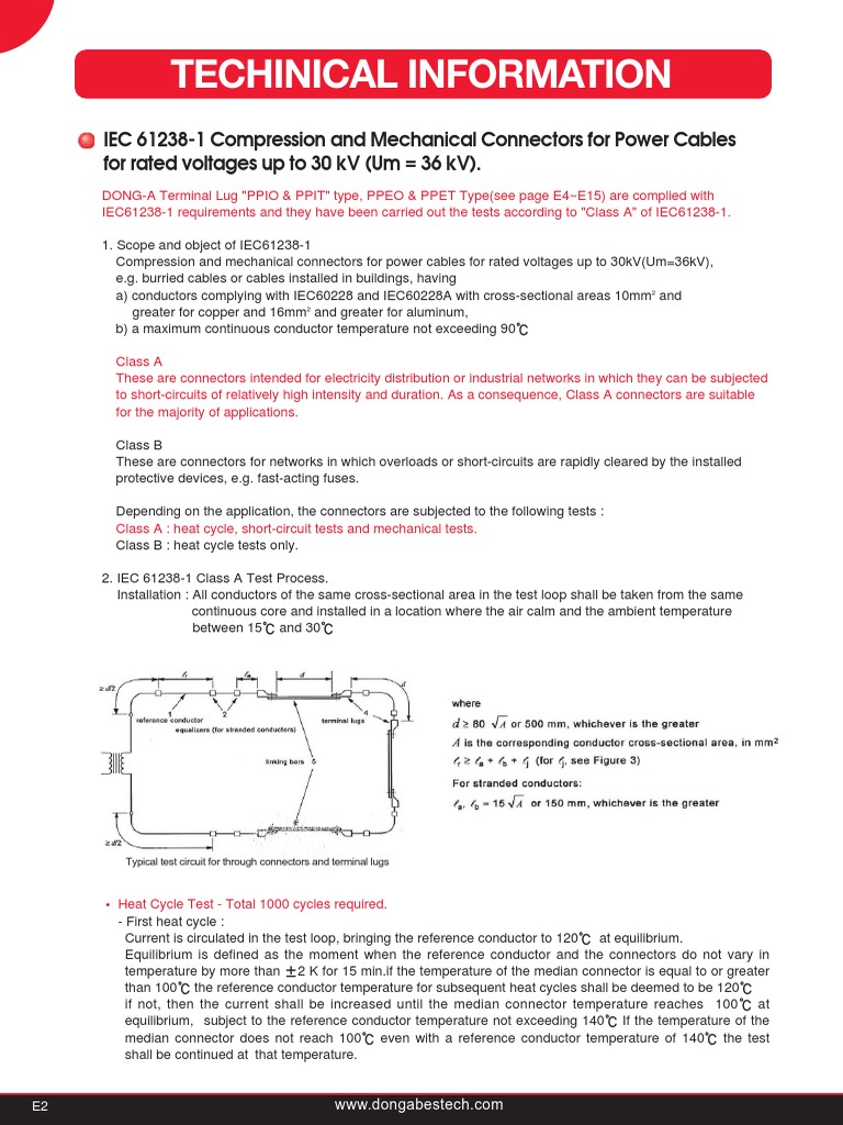 IEC 61238-1 Compression and Mechanical Connectors For Power Cables | PDF | Electrical Connector ...
