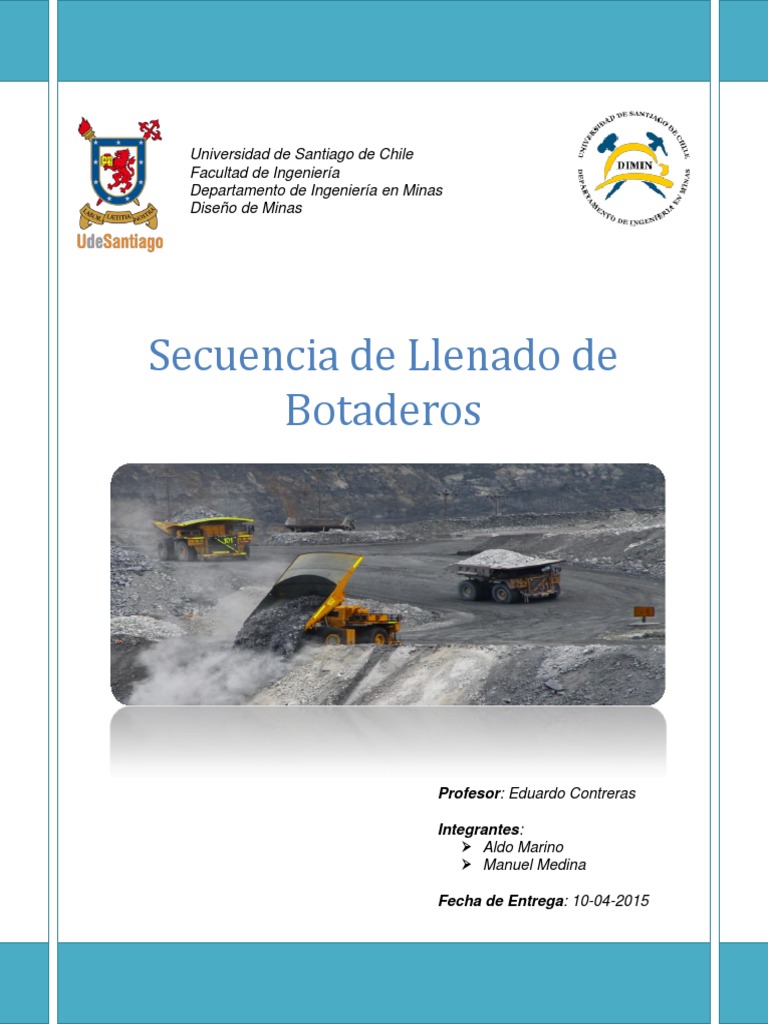 Secuencia de Llenado de Botaderos | PDF | Minería | Transporte