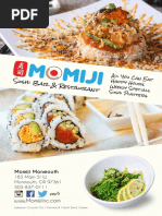 Momiji Salem Menu | PDF | Sushi | Food And Drink Preparation