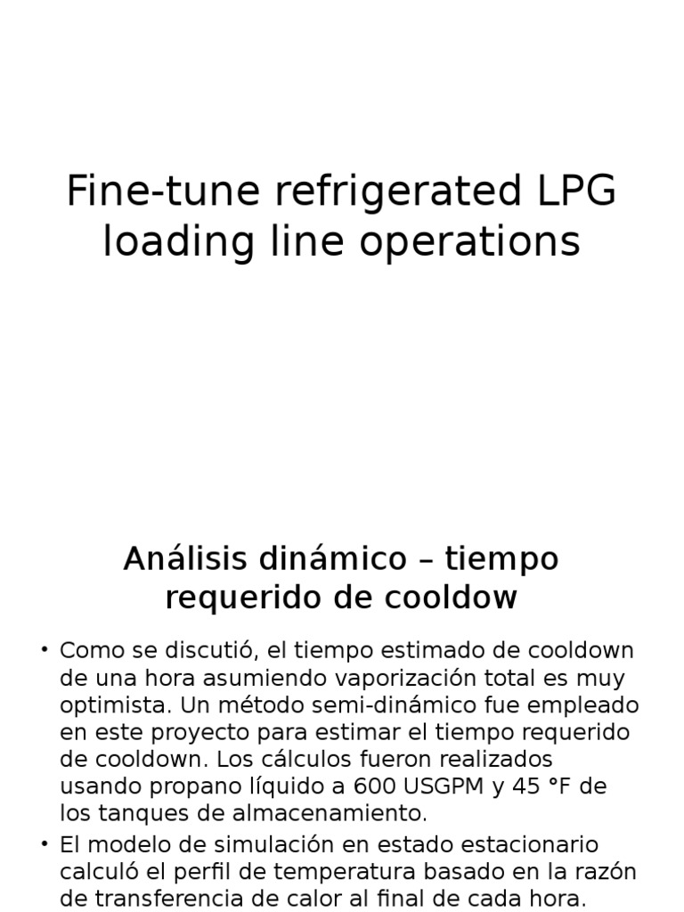 Fine-Tune Refrigerated LPG Loading Line Operations | PDF | Calor ...