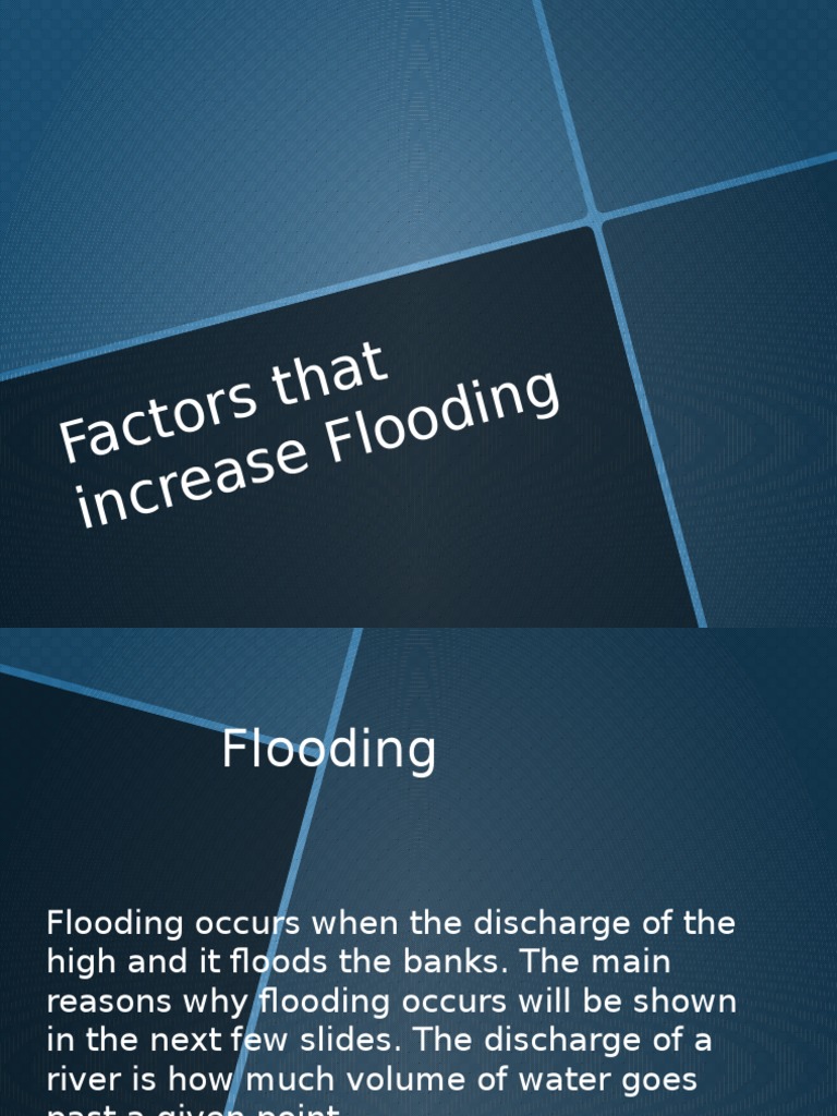 Factors That Increase Flooding! | PDF | Travel