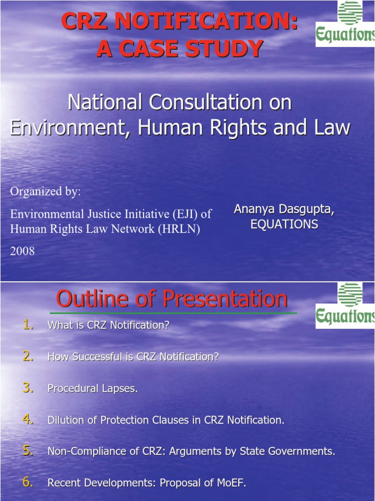 CRZ Notification: A Case Study | PDF | Tourism | Ecology