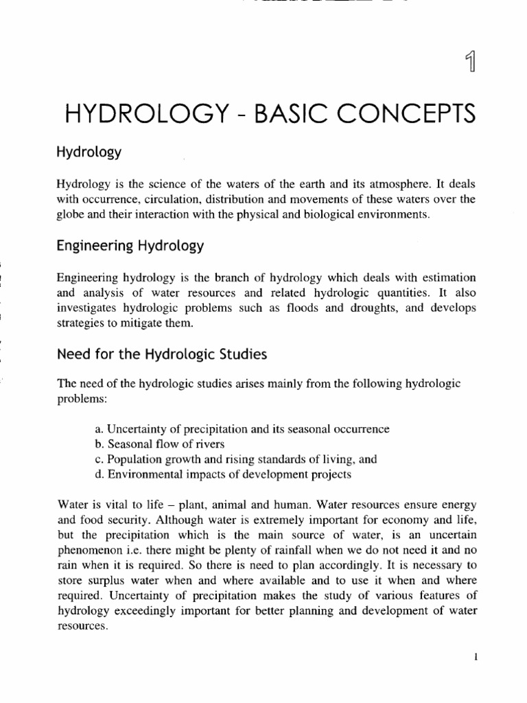 Basics of Hydrology and Its Importance | PDF