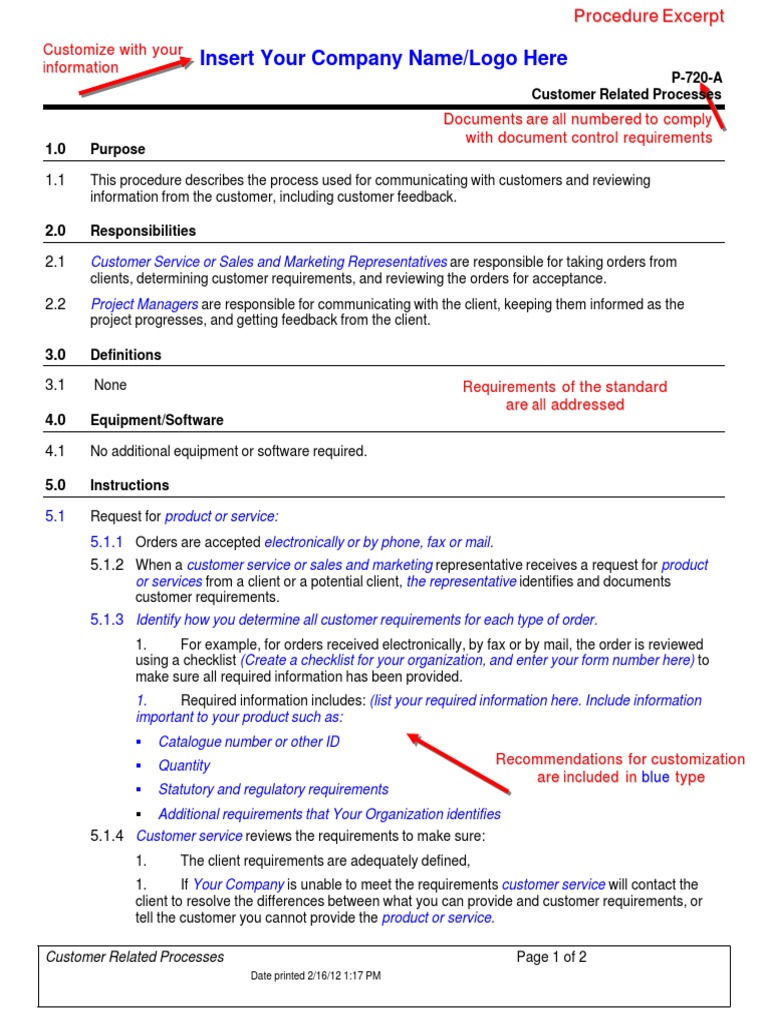Iso 9001 Procedure | PDF | Computing And Information Technology | Business