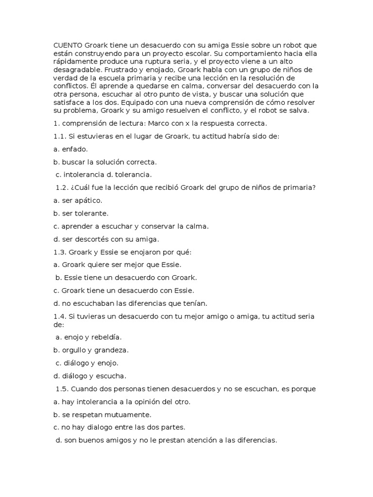 Resolución de conflictos en la amistad | PDF