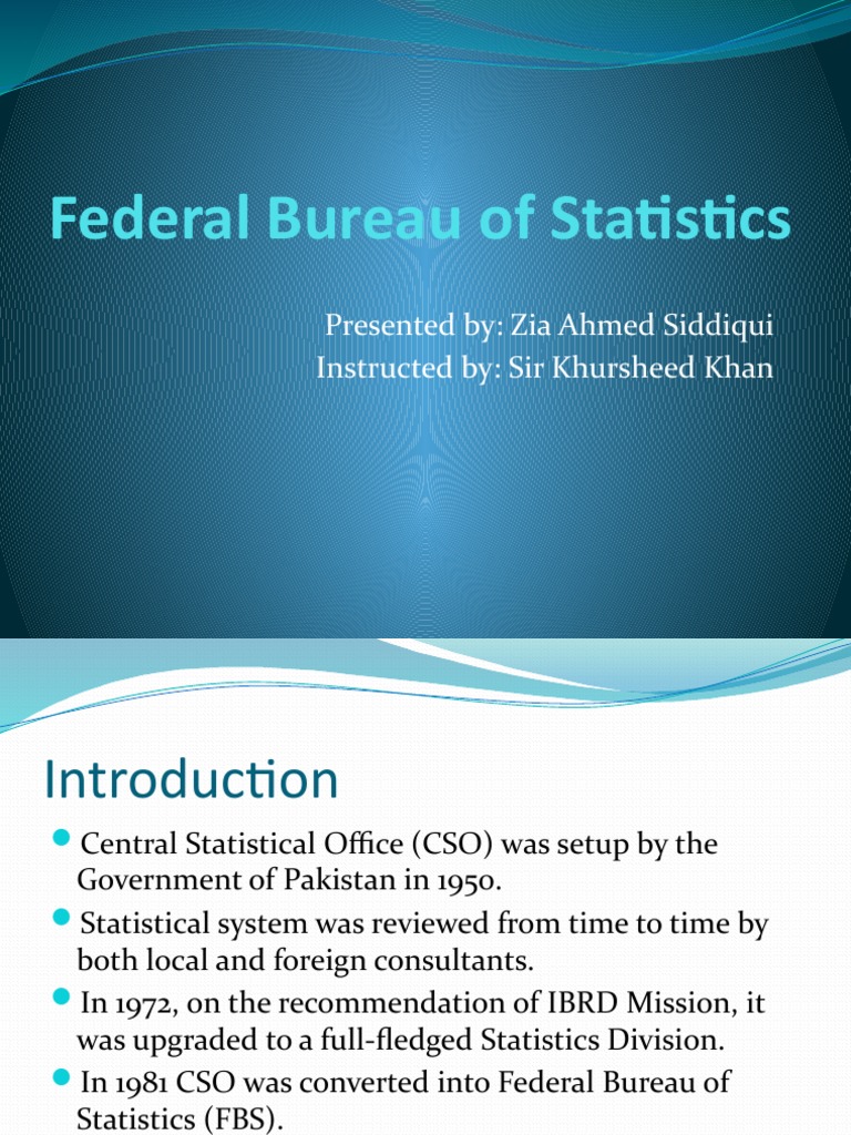 Federal Bureau of Statistics! | PDF | Statistics | Census