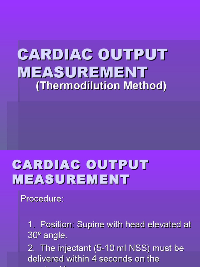 Cardiac Output Monitoring | PDF | Intravenous Therapy | Heart