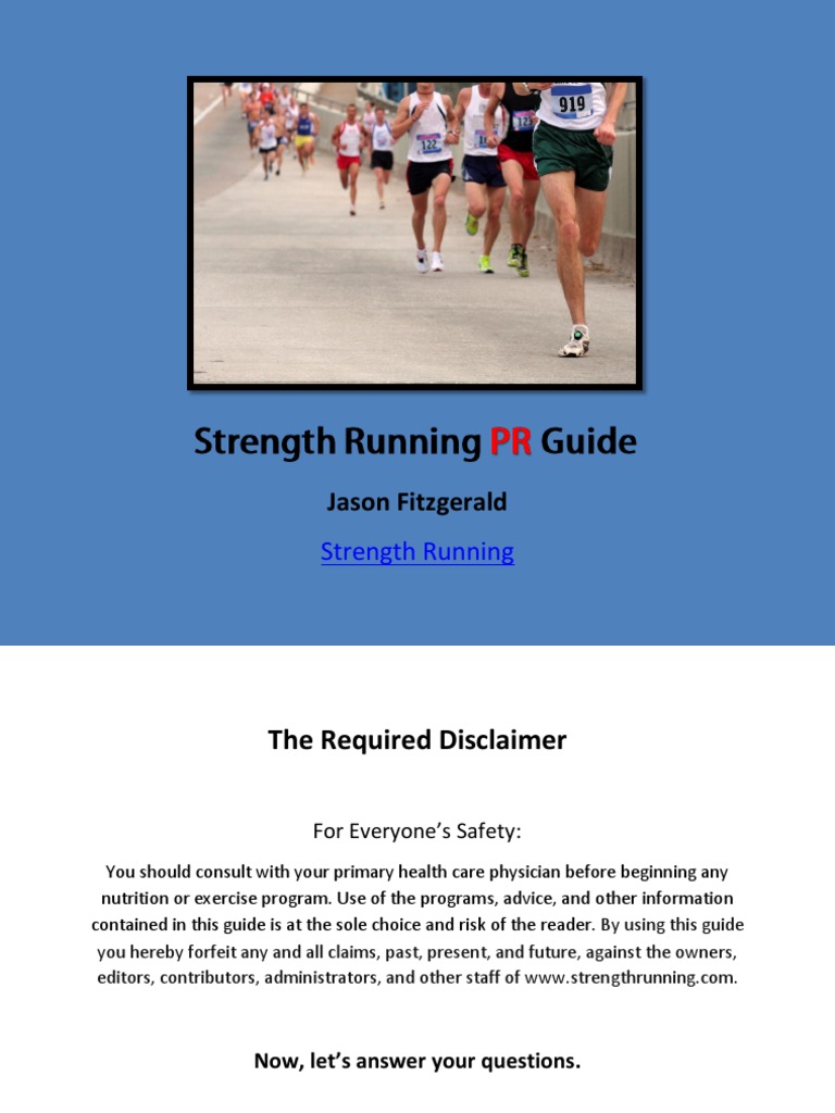 Strength Running PR Guide | PDF | Physical Exercise | Shoe