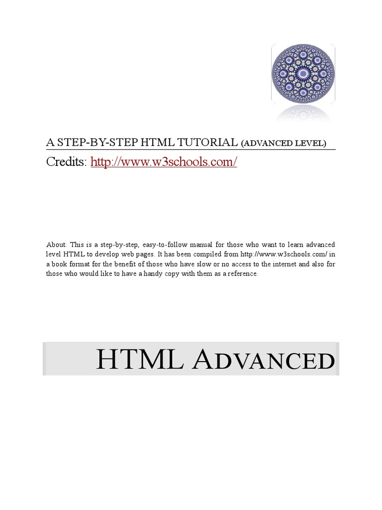 Step-By-Step HTML Tutorial - Advanced | PDF | Html Element | Html