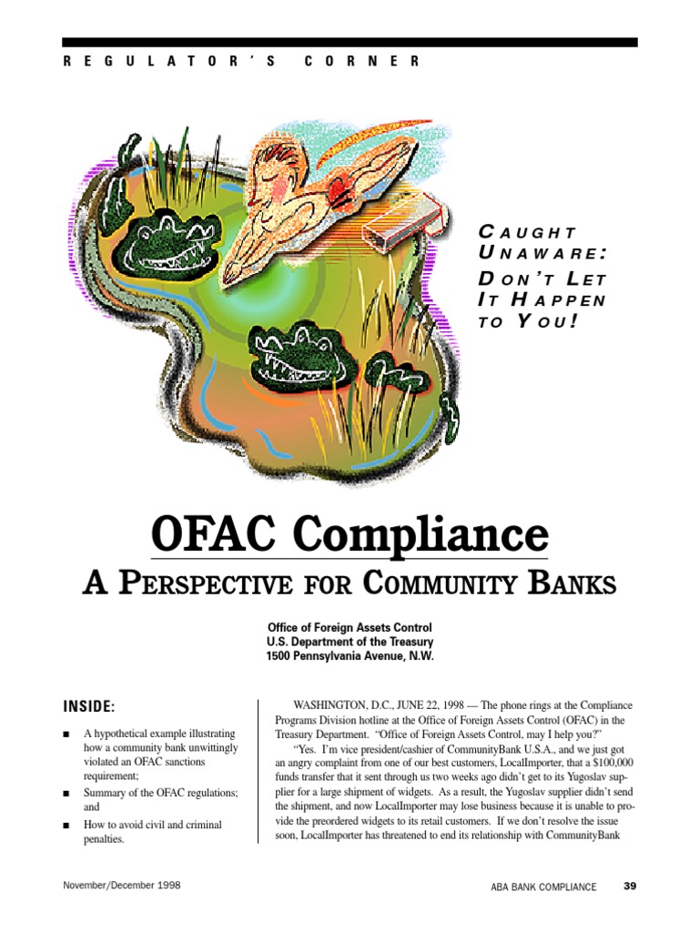 OFAC Compliance for Community Banks | PDF | Office Of Foreign Assets ...