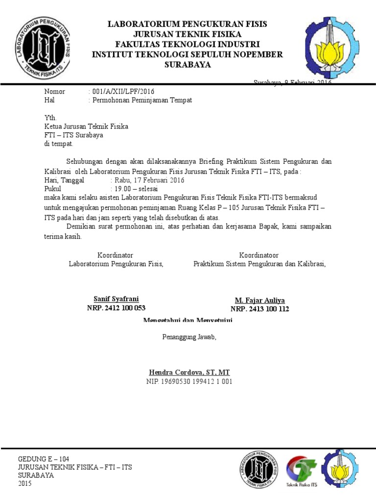 Surat Peminjaman Kelas SPK | PDF | Karier & Perkembangan | Teknologi & Rekayasa