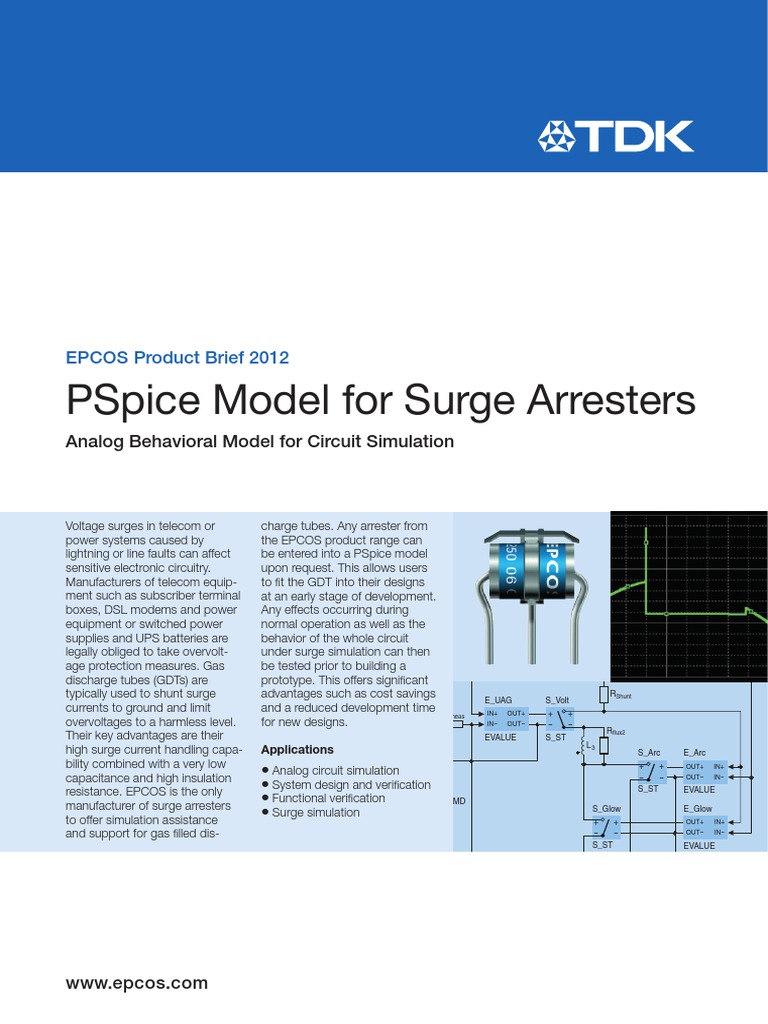 PSpice Model Surge Arresters PB | Download Free PDF | Vacuum Tube | Electrical Engineering