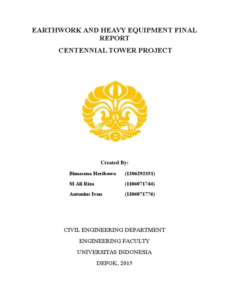 Earthwork and Heavy Equipment Final Report | PDF | Deep Foundation ...