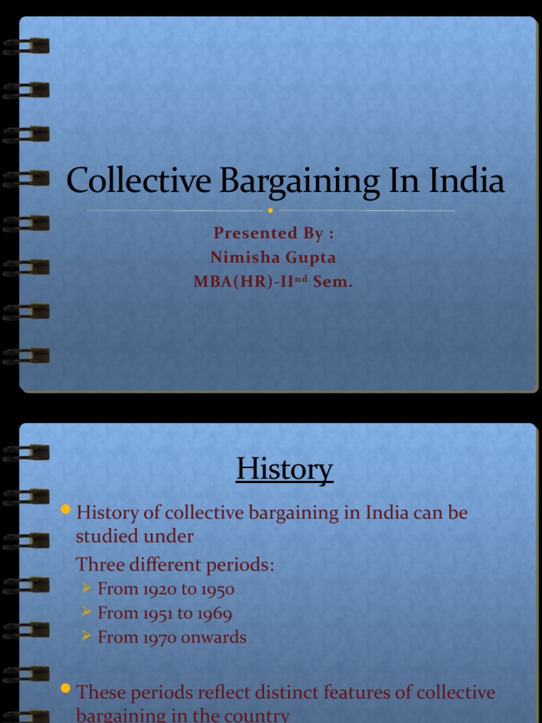 Collective Bargaining In India Pdf Collective Bargaining Trade Union