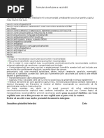 Fisa de Vaccinare Word | PDF
