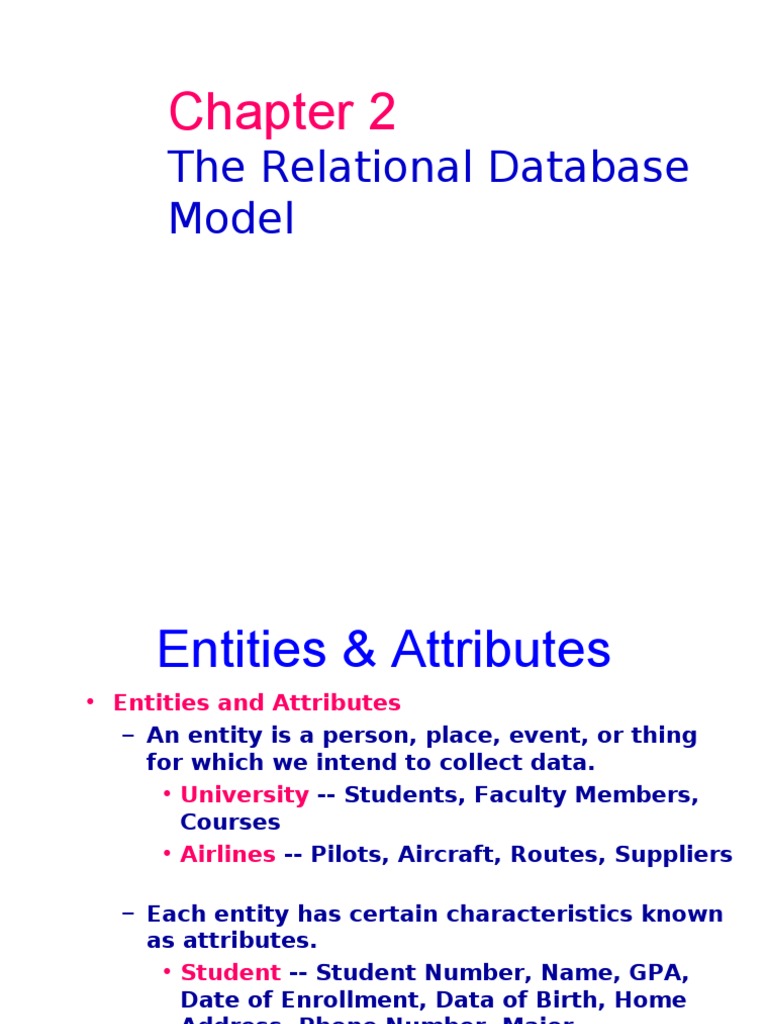 The Relational Database Model Pdf Relational Model Relational Database