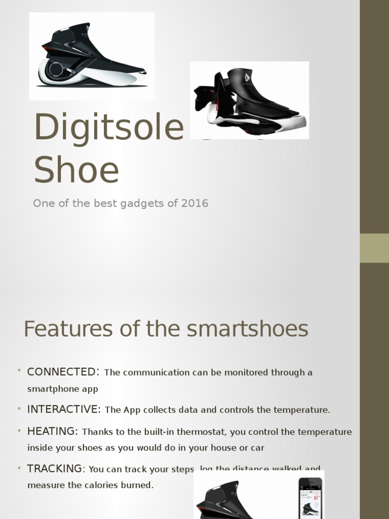 Digitsole Smart Shoe: One of The Best Gadgets of 2016 | PDF