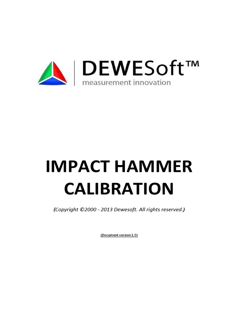 Impact Hammer Calibration | PDF | Accelerometer | Function (Mathematics)