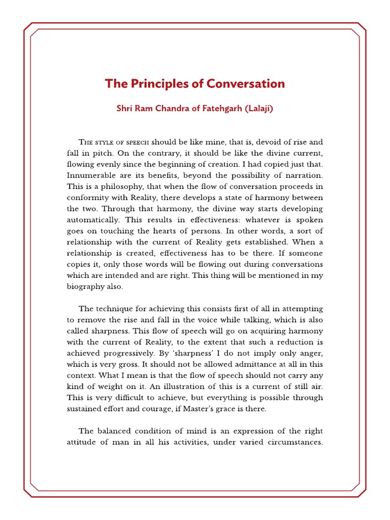 The Principles of Conversation | PDF