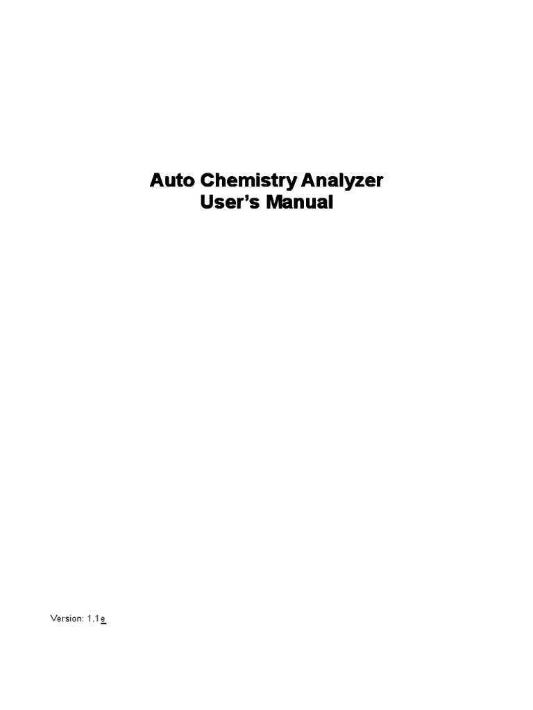 Chemray 240 User's Manual V1.0e PDF | PDF