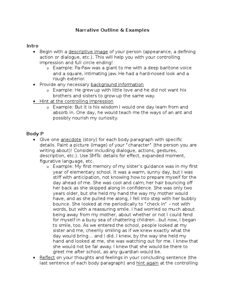 Narrative Outline | PDF | Narrative