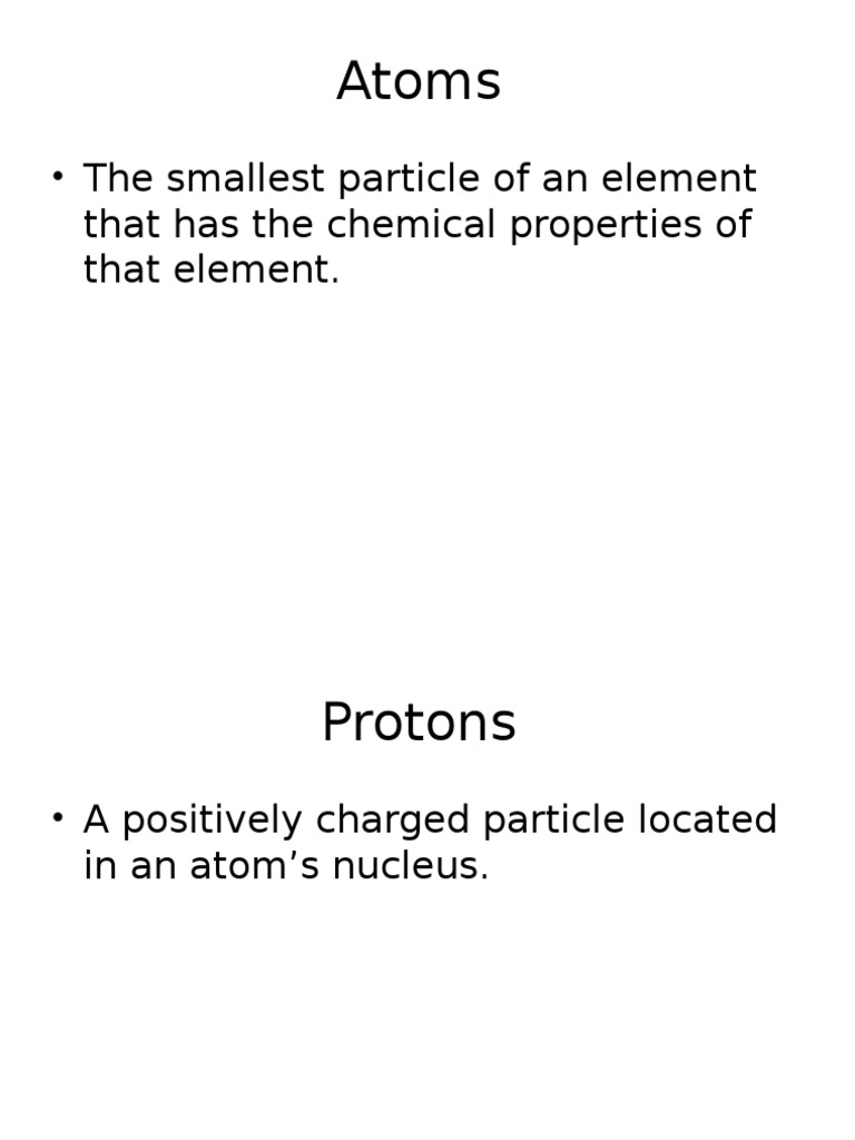 Basics of Atomic Structure | PDF | Science & Mathematics | Technology ...