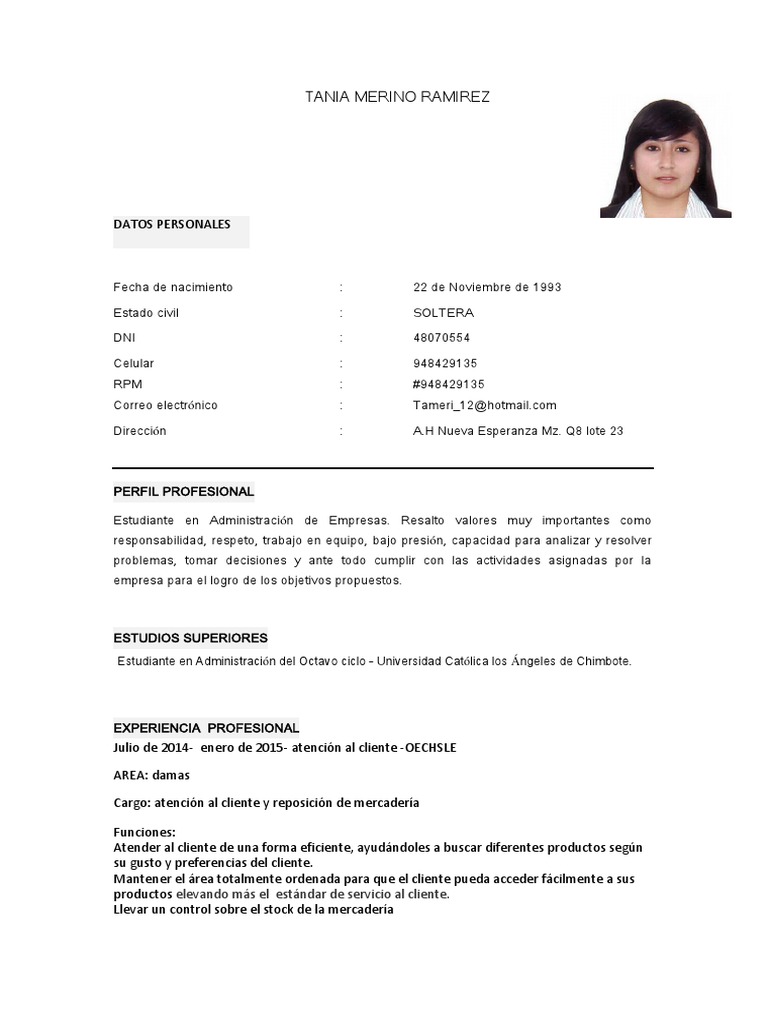 CV Tania | PDF