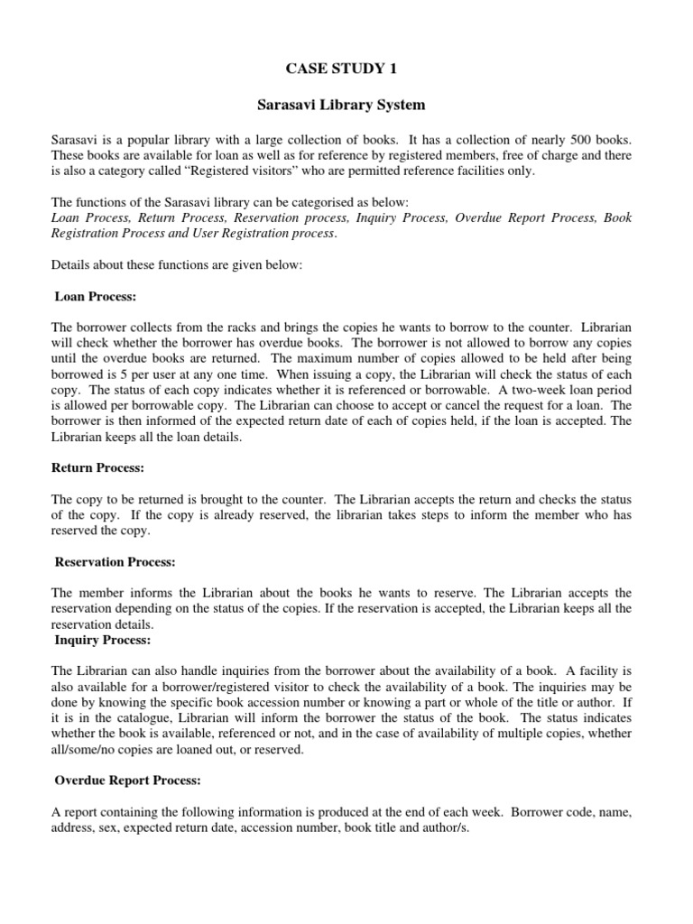 Case Study 1 - Sarasavi Library | PDF | Librarian | Books