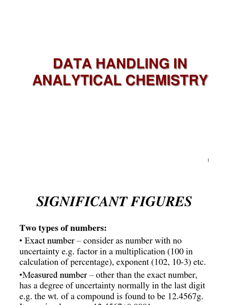 Analytical Chemistry Essentials | PDF | Accuracy And Precision ...