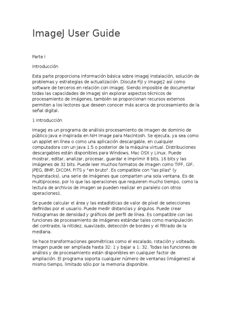 ImageJ User Guide | PDF | Tecnología digital | Informática