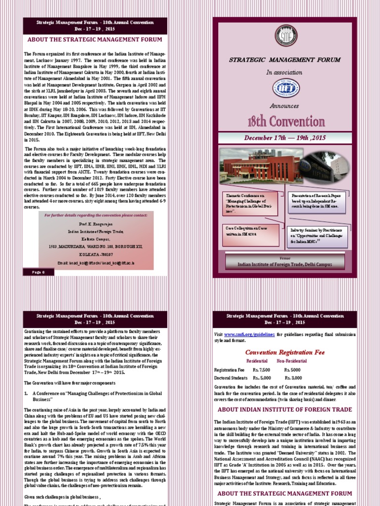 Strategic Management Forum Event | PDF | Economies | Business