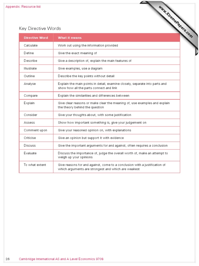 Key Directive Words: Directive Word What It Means | PDF