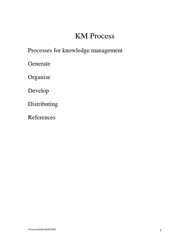 KM Process II | PDF | Knowledge Management | Cognitive Science