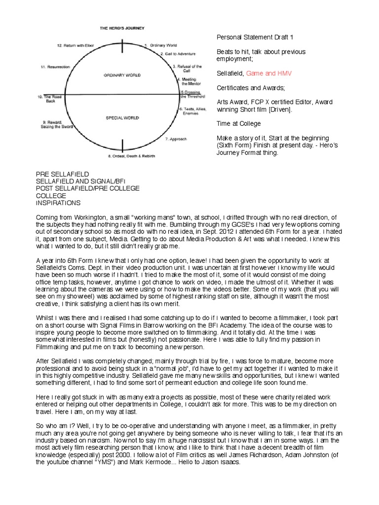Personal Statement Draft 6 Final PDF | PDF | Leisure