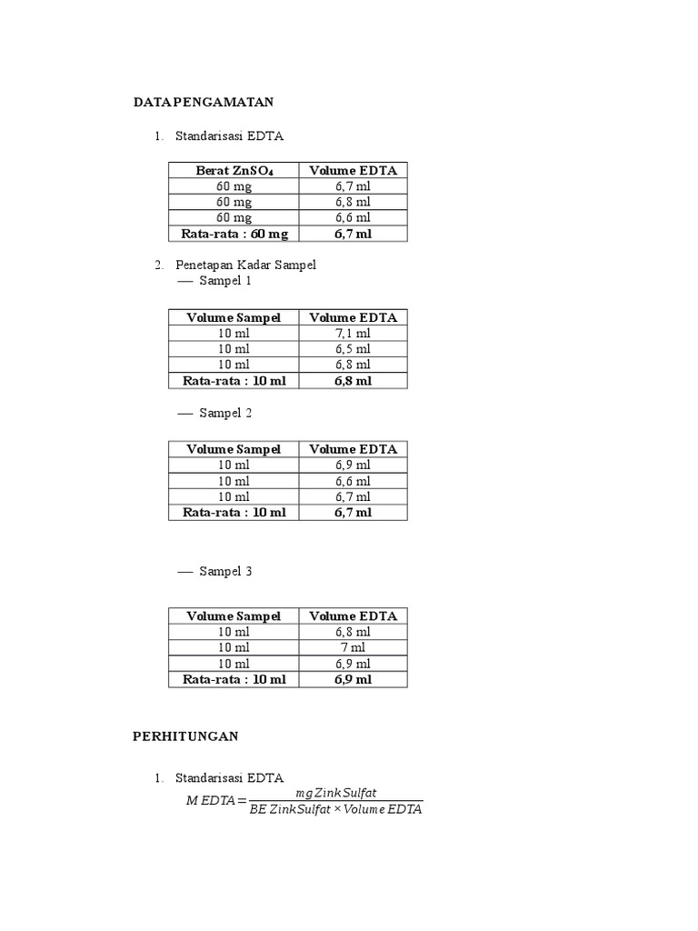 PEMBAHASAN Kuinin Sulfat Metode Titrasi Kompleksometri Tidak Langsung | PDF
