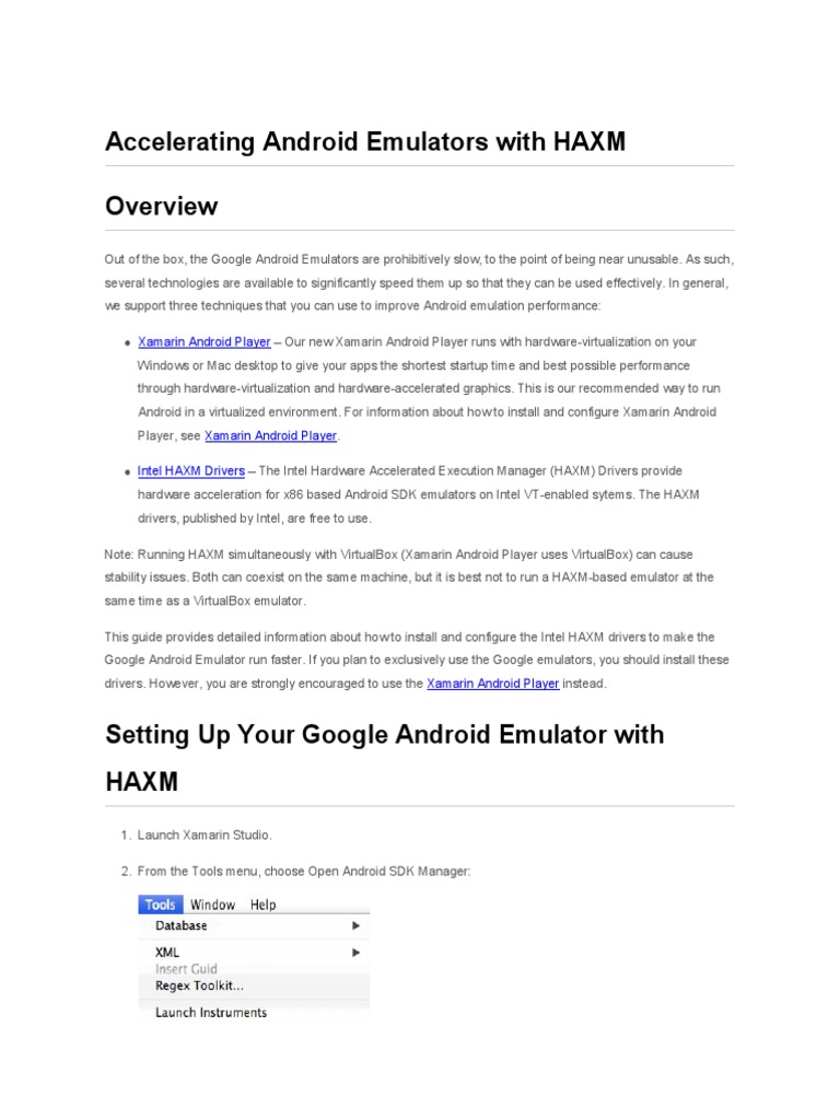 Accelerating Android Emulator | PDF | Hyper V | Xamarin