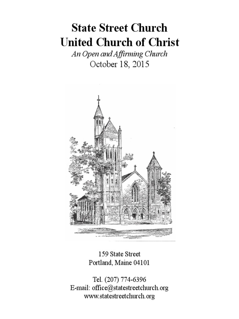 State Street Church United Church of Christ: October 18, 2015 | PDF ...