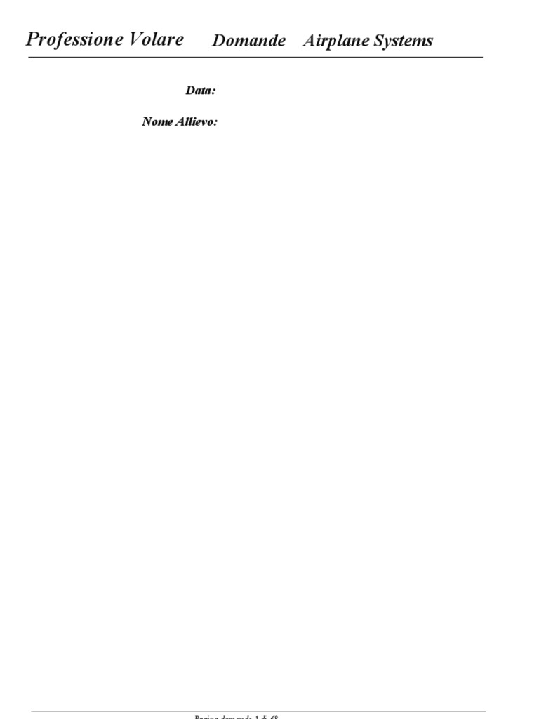 Volare Questions - Airplane Systems | PDF | Engines | Carburetor