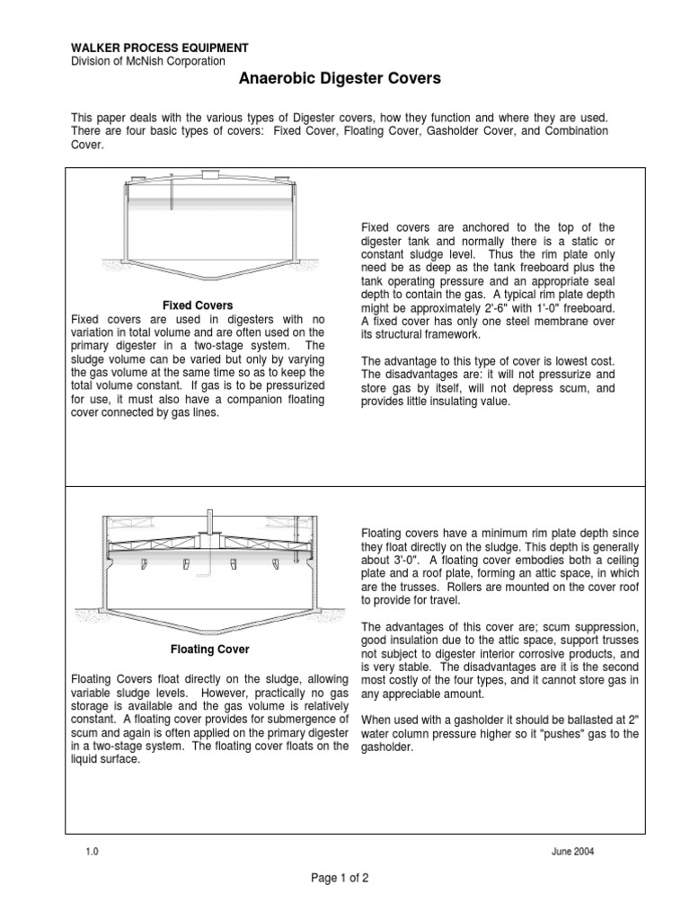 Anaerobic Digester Covers | PDF | Anaerobic Digestion | Gases