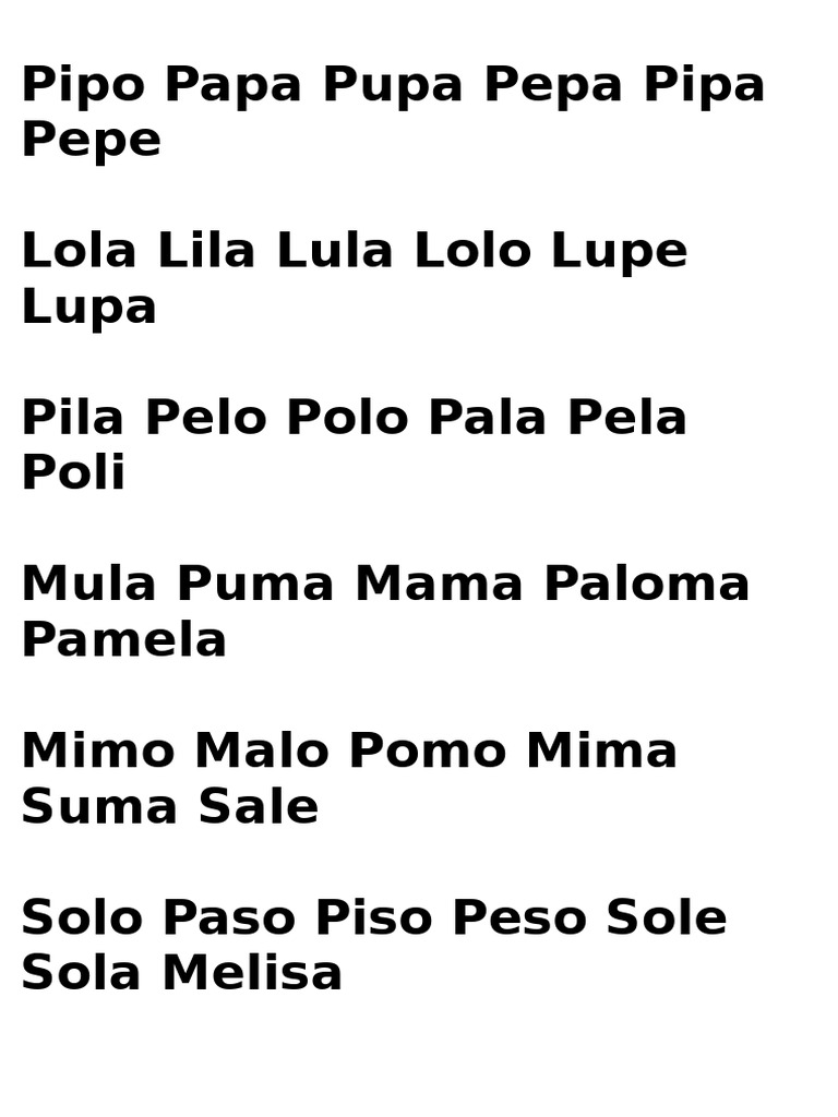 Pipo Papa Pupa Pepa Pipa Pepe | PDF