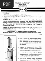CASTROl Caremax Oil Test Kit Operation Manual | PDF