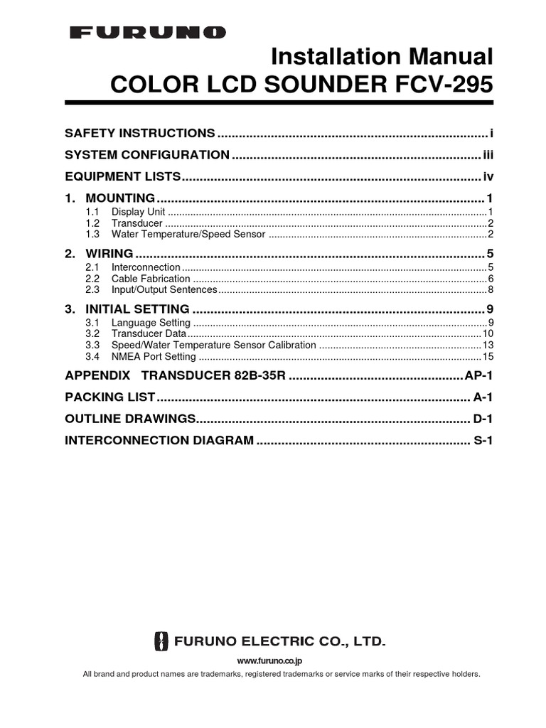 FCV295 Installation Manual B 10-5-09 | PDF | Cable | Electrical Connector