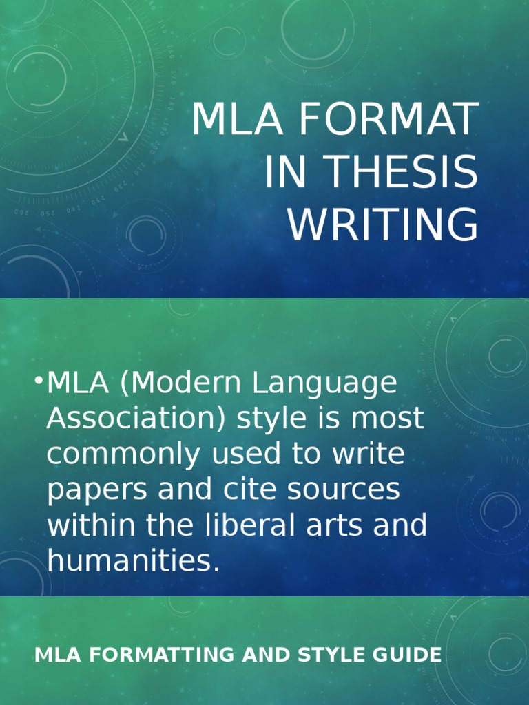 MLA Format in Thesis Writing | PDF | Citation | Text