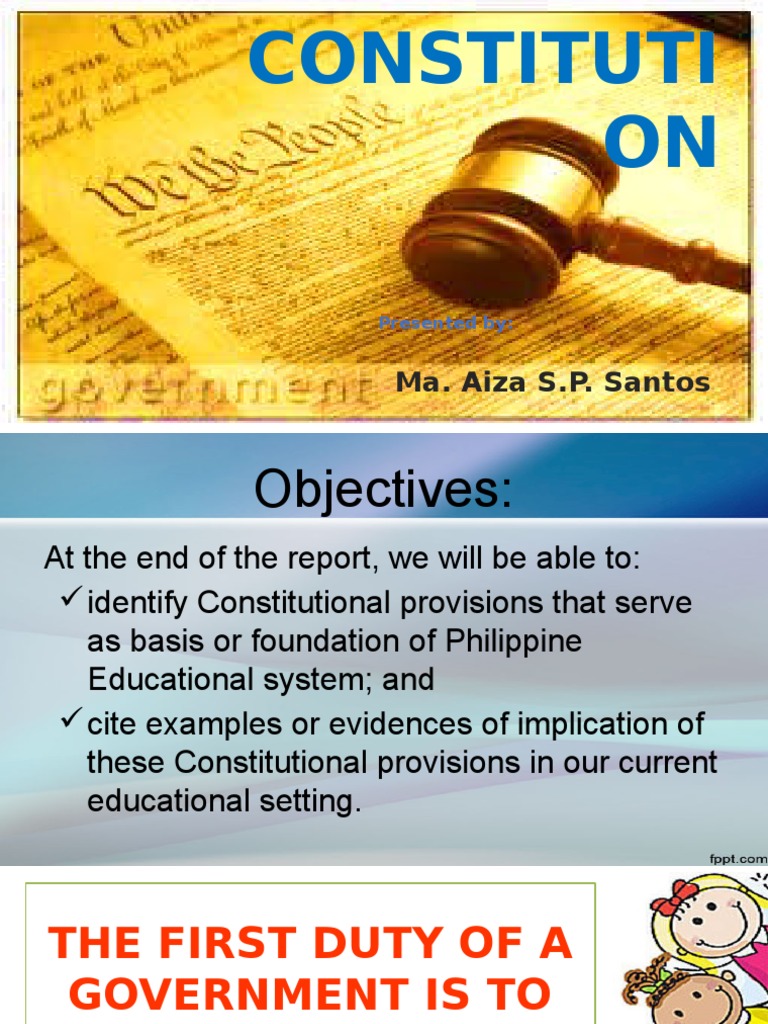 The CONSTITUTION-legal Foundations of Education | PDF | State School ...