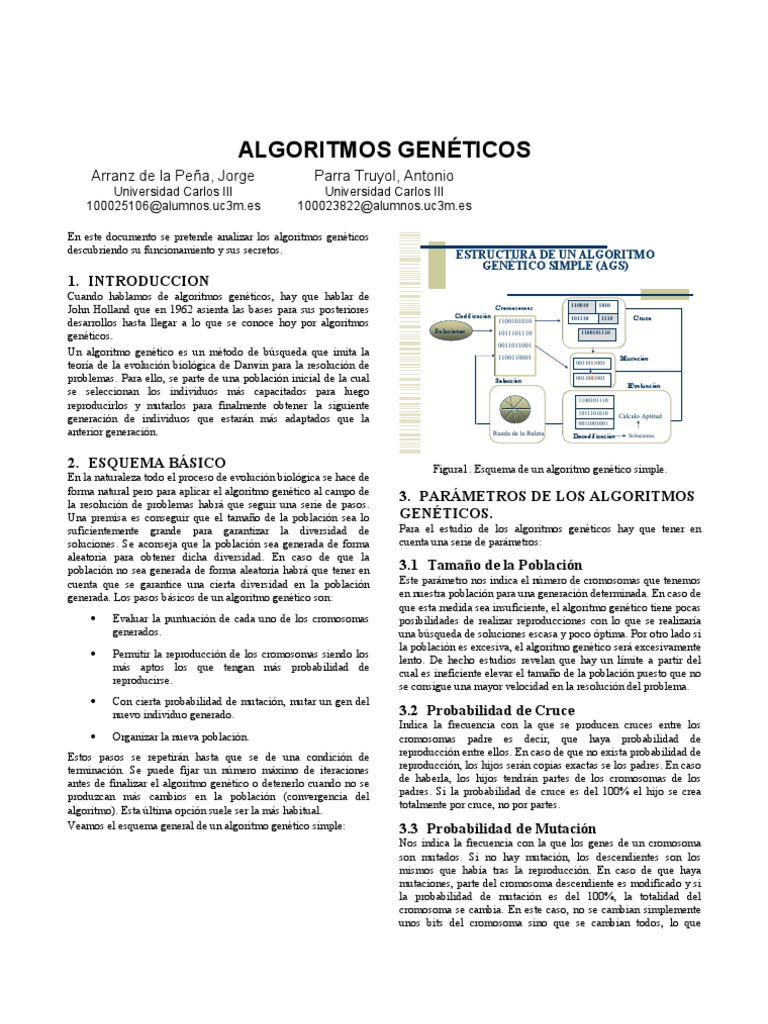 Algoritmos Geneticos | PDF | Algoritmo genético | Mutación