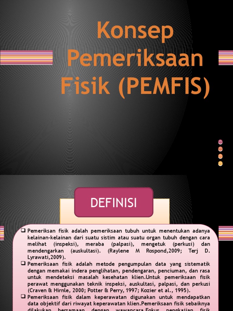 Konsep Pemeriksaan Fisik (PEMFIS) | PDF | Kesehatan Holistik