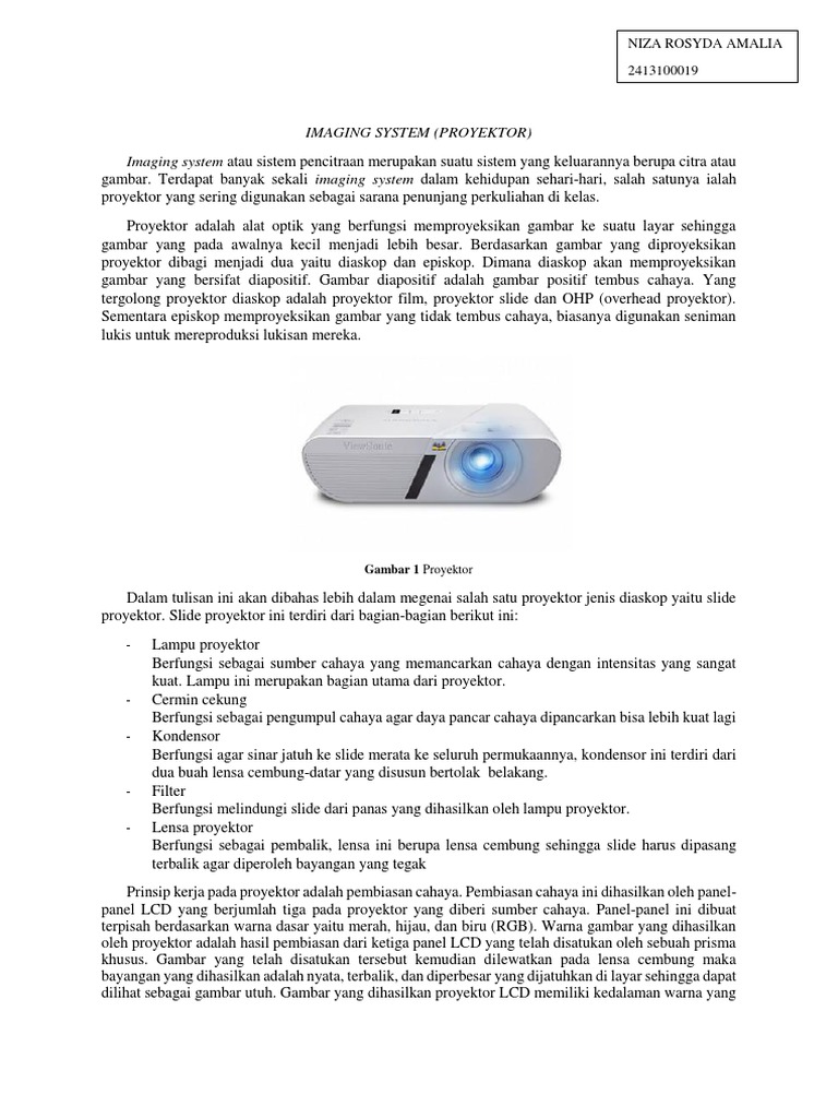 Proyektor: Jenis, Bagian, dan Cara Kerja | PDF