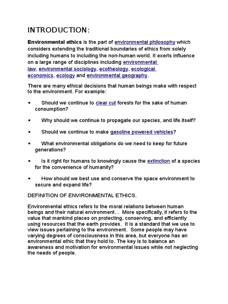 Environmental Ethics | PDF | Environmental Ethics | Feminism
