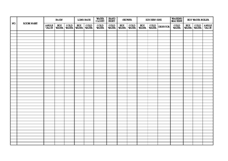 Hot and Cold Water Line Layout | PDF | Home | Hydraulic Engineering