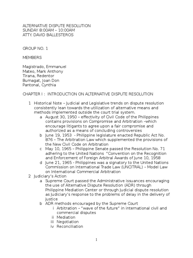 ADR Introduction1 | PDF | Alternative Dispute Resolution | Arbitration
